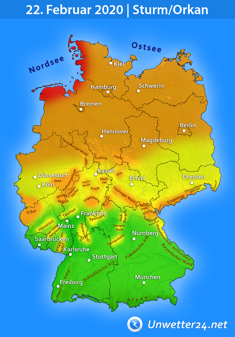 Samstag und Sonntag: Zwei Sturmlagen hintereinander - Unwetter24.net
