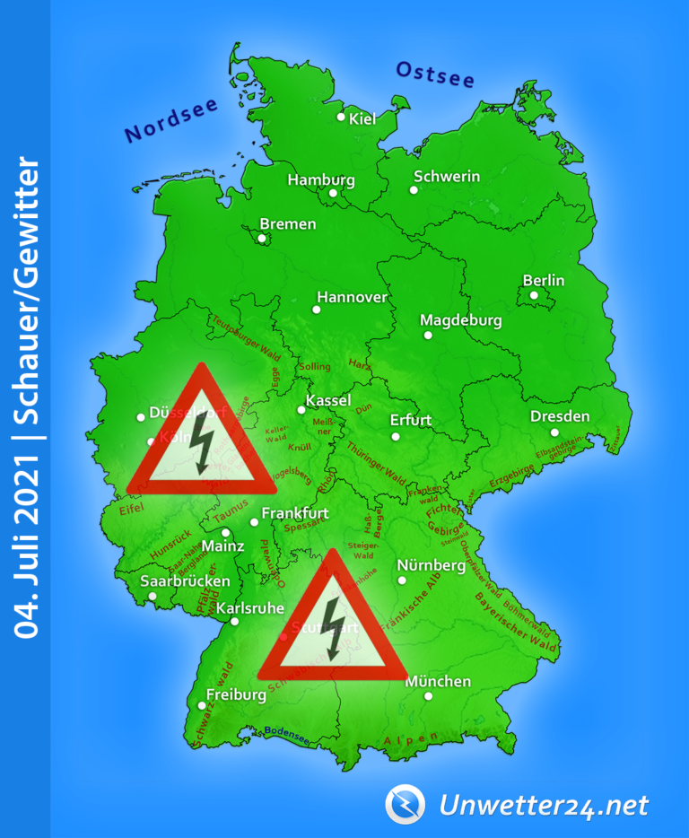 Gewitter: Lokale Unwettergefahr am Sonntag - Unwetter24.net
