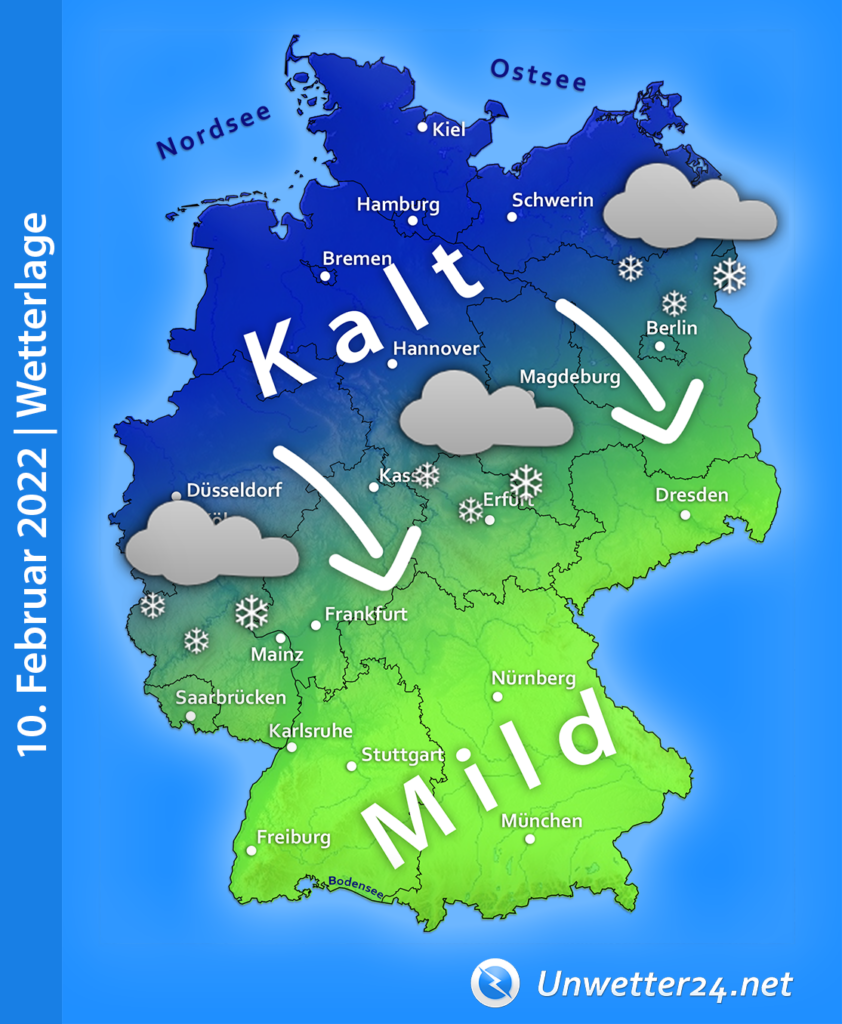 Kaltfront mit Schnee und Graupel am Donnerstag - Unwetter24.net