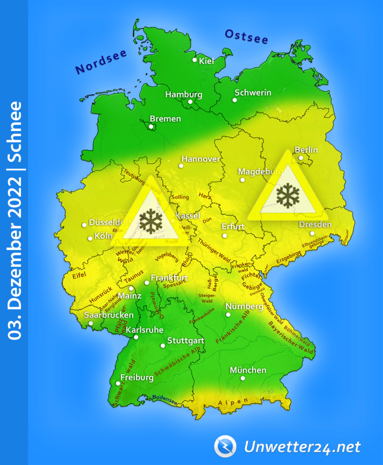 Bis ins Tiefland: Neuschnee am Wochenende - Unwetter24.net