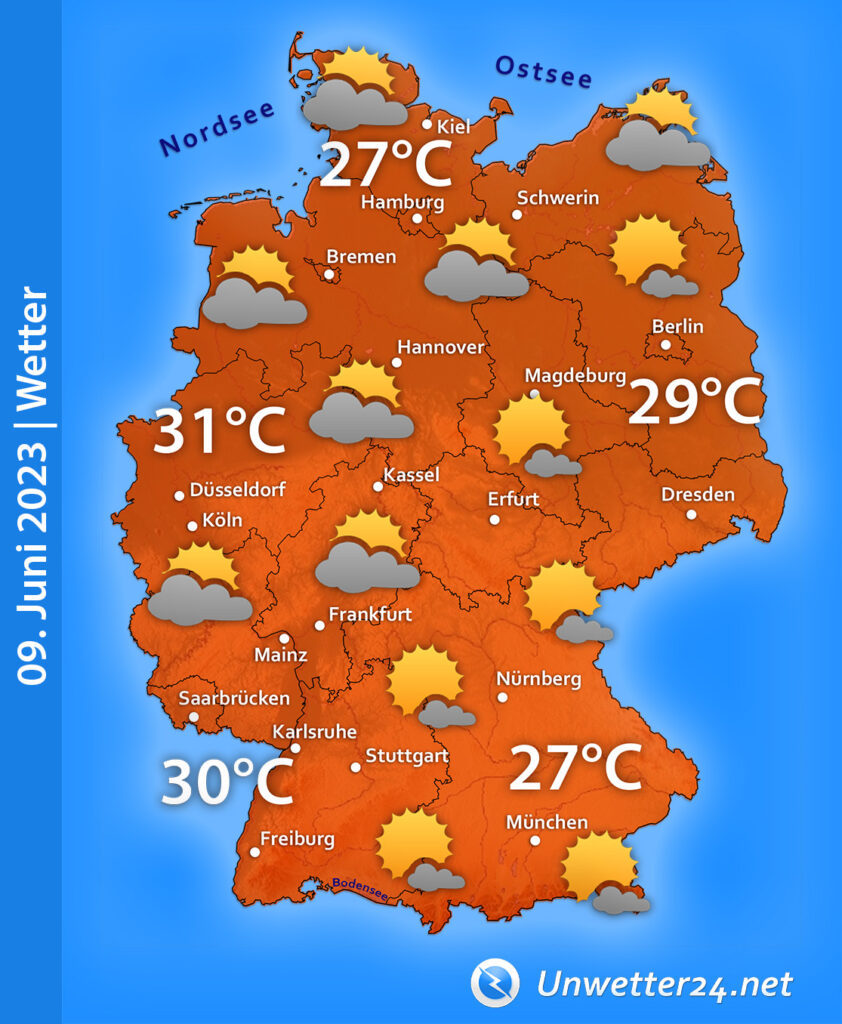 Bis 33 Grad: Der Hochsommer ist da! - Unwetter24.net