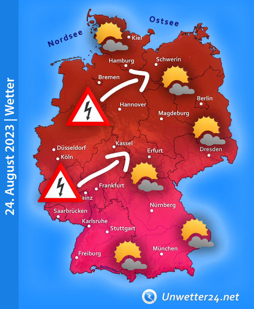Unwettergefahr: Ab Donnerstag steigt das Gewitterrisiko - Unwetter24.net