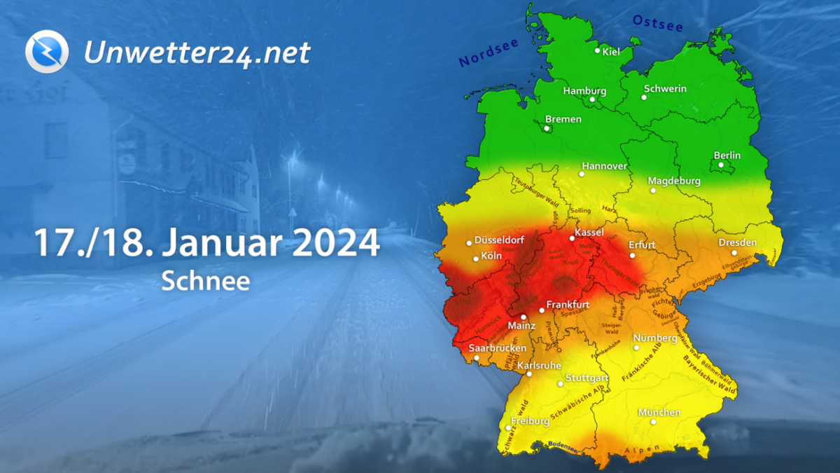 Bis zu 50 cm Neuschnee und massives Glatteis - Unwetter24.net