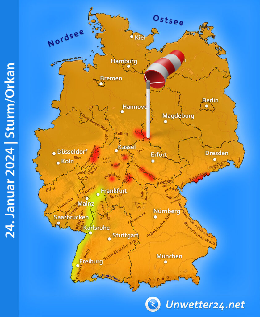 Orkantiefs "Iris" und "Jitka" sorgen für stürmische Woche - Unwetter24.net