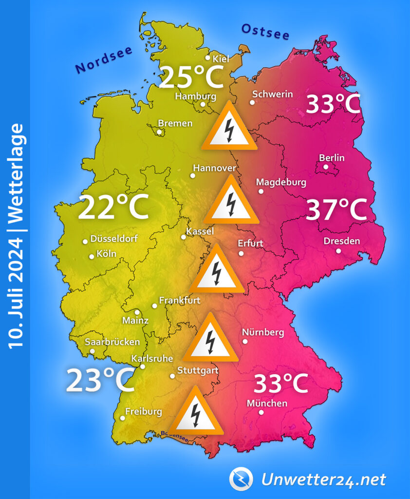 Neue Woche, neue Hitze – Mittwoch bis 37 Grad?! - Unwetter24.net