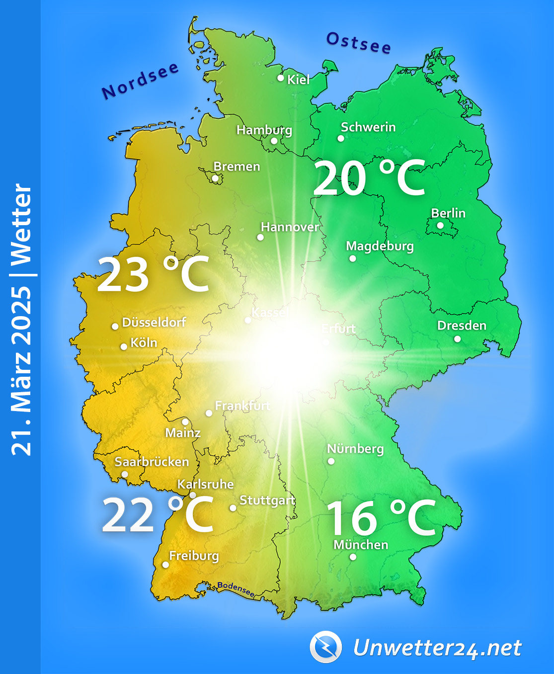 Freitag bis 23 Grad – rascher Anstieg der Temperaturen! - Unwetter24.net