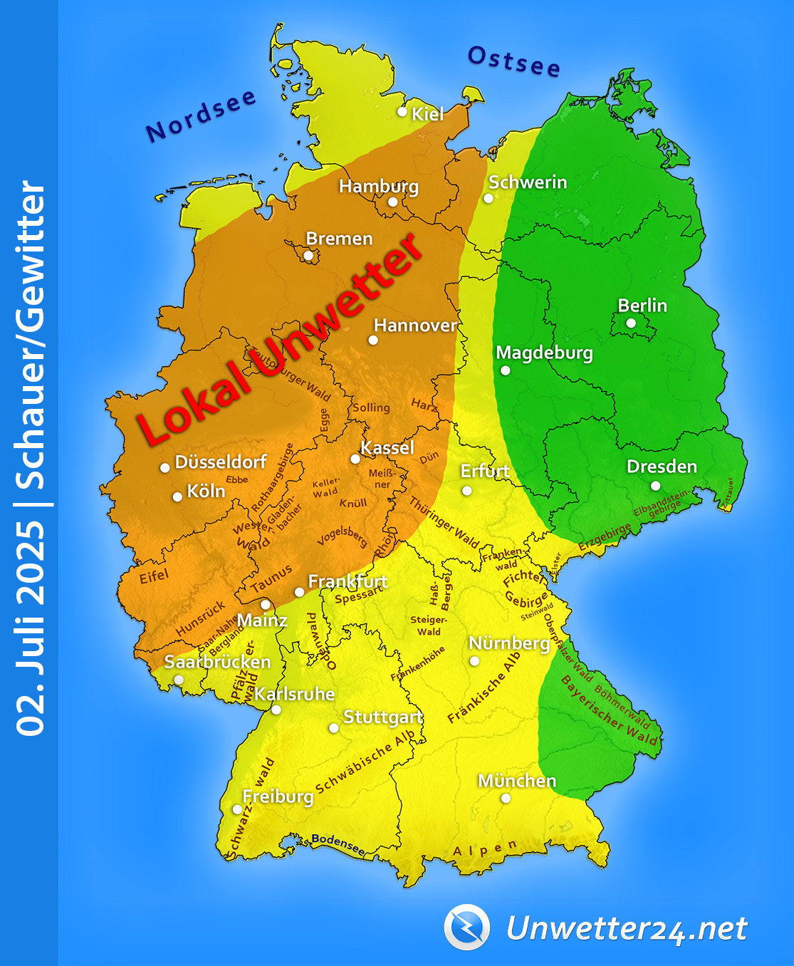 Gewitter beenden 40-Grad-Hitze ab Mittwochabend - Unwetter24.net